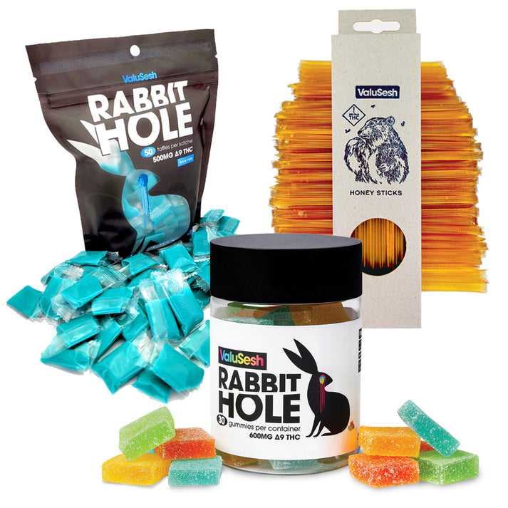 Sweet Tooth Basket – Delta 9 Gummies, Taffy & Honey Sticks | ValuSesh